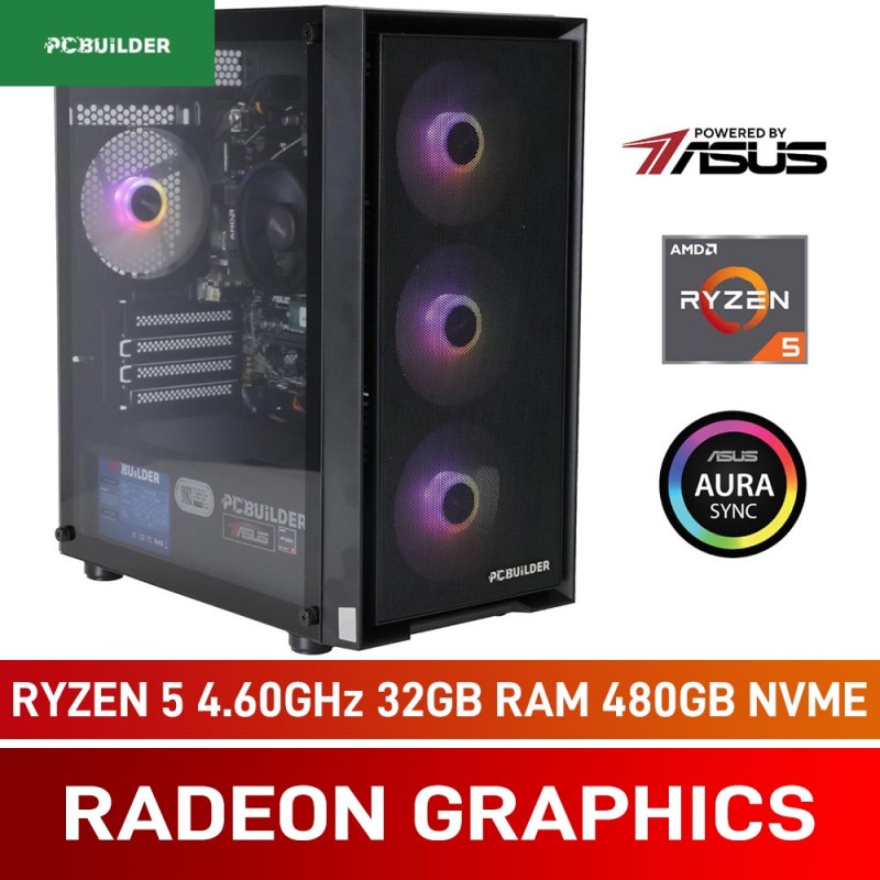 PCBuilder WARDEN Gaming PC — AMD Ryzen 5 8600G / 32GB DDR5-6000 / AMD ...