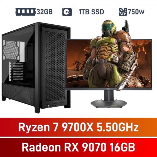 AMD Ryzen 7 9700X / Radeon RX 9070 / 32GB RGB DDR5-6000 / 1TB NVMe SSD ...