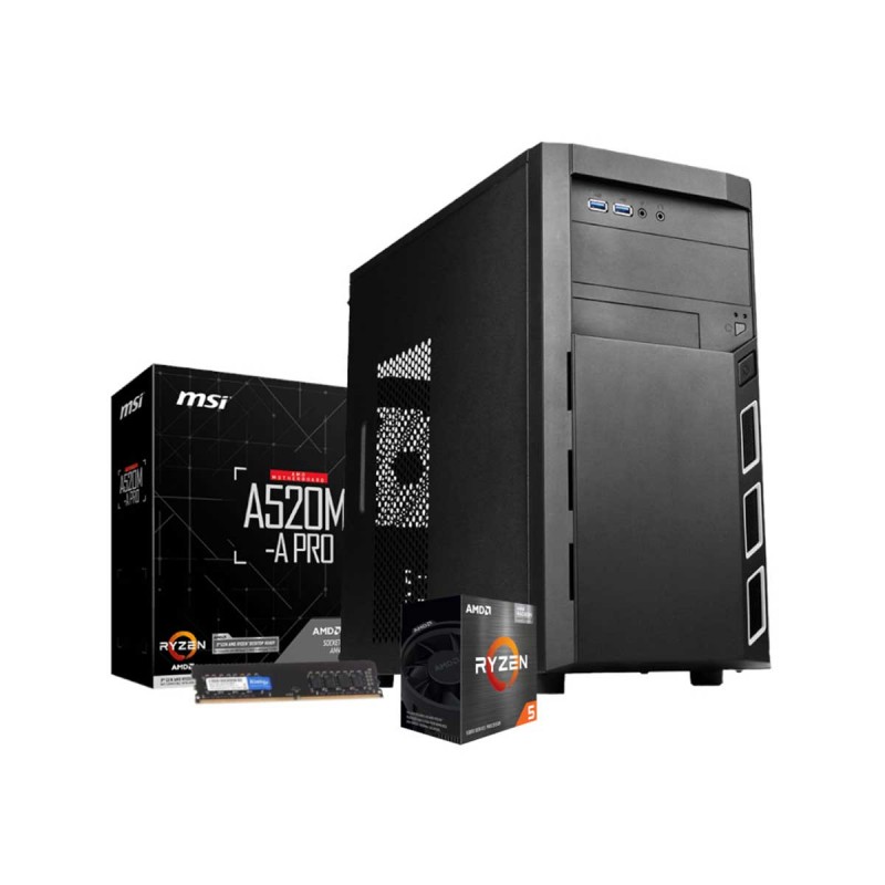 Prebuilt PC — AMD Ryzen 5 4600G / A520 Motherboard / 8GB DDR4-3200 ...