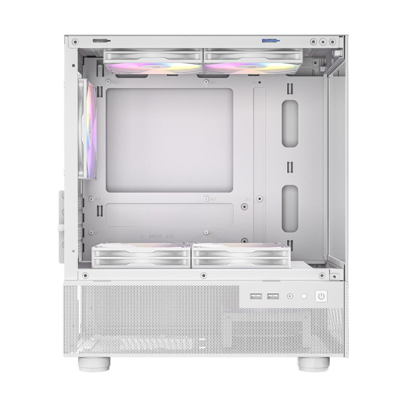 Antec CX200M ELITE RGB Tempered Glass Mid Tower Micro ATX Case — White ...