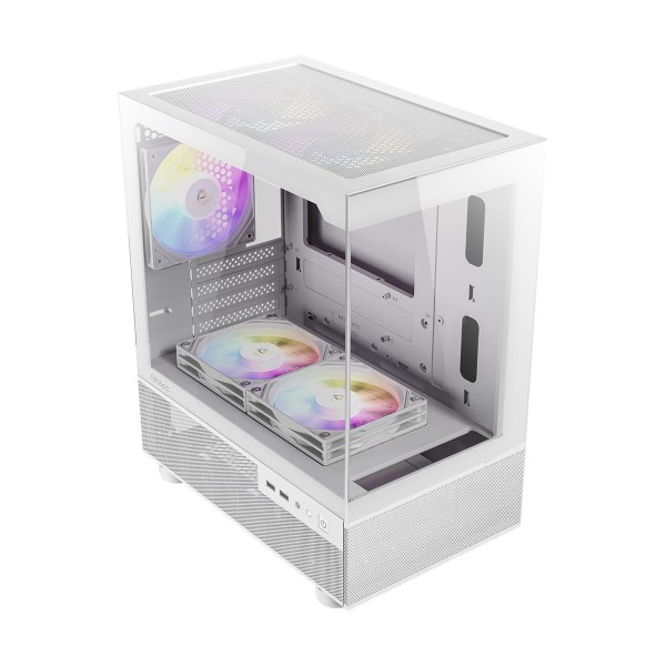 Antec CX200M ELITE RGB Tempered Glass Mid Tower Micro ATX Case — White ...