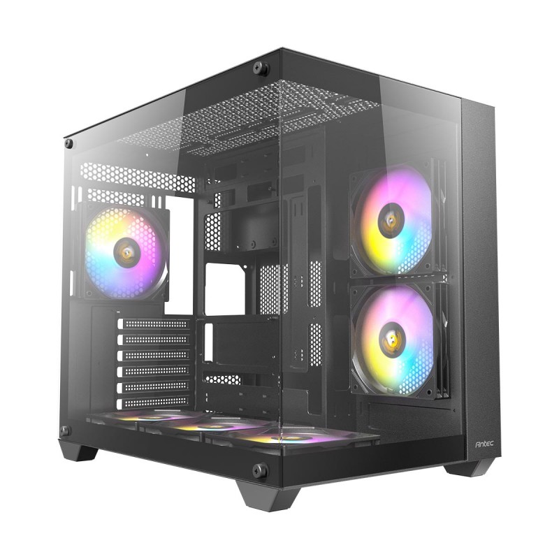 Antec CX800 RGB ELITE Tempered Glass Dual Chamber Mid Tower ATX Case ...