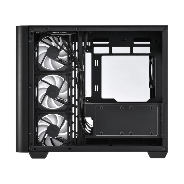 FSP M580 ARGB Tempered Glass Dual Chamber Mid Tower ATX Case — Black ...