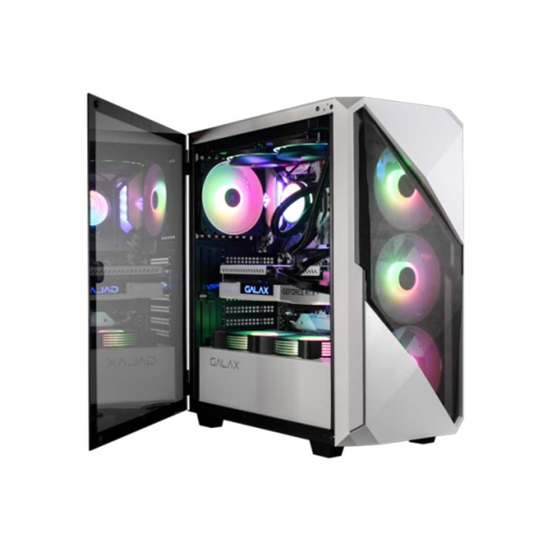 GALAX REVOLUTION 1 REV-01W RGB Tempered Glass Mid-Tower ATX Case ...