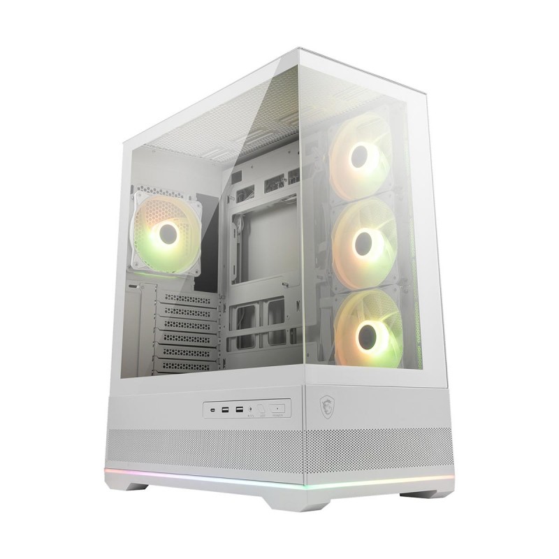 MSI MAG PANO 110R PZ RGB Tempered Glass Mid Tower ATX Case with Back ...