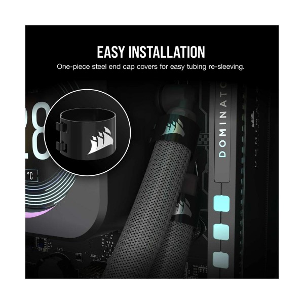 CORSAIR Sleeving Kit for AIO CPU Coolers, 400mm — Grey — Best Deals at ...
