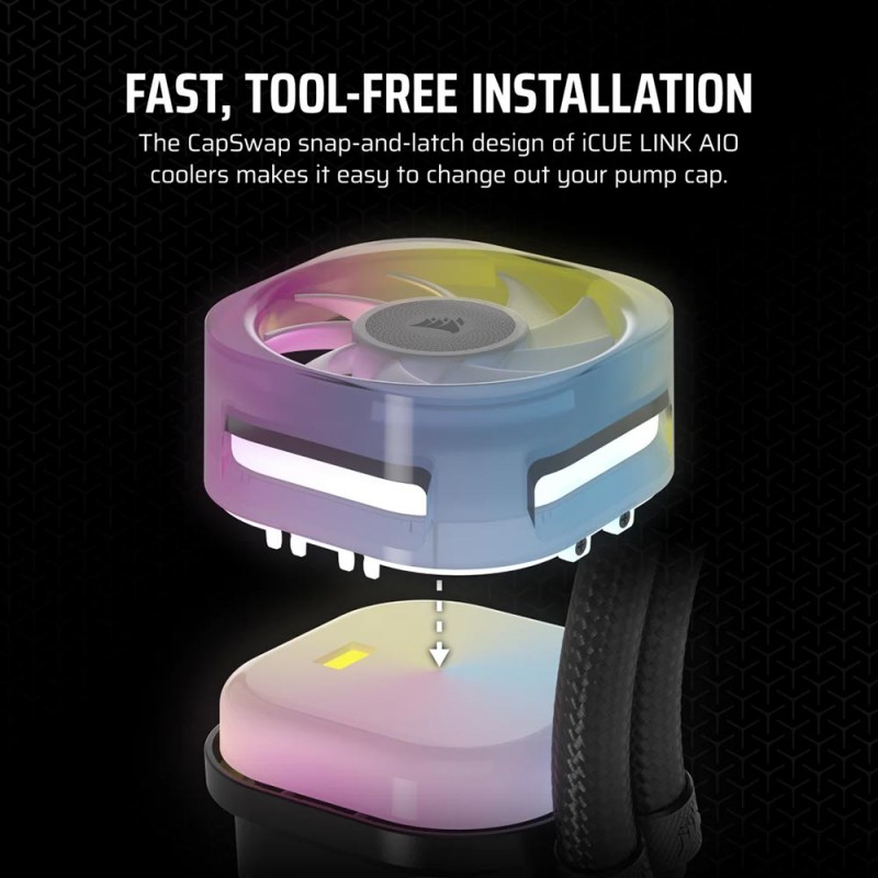 Corsair iCUE LINK VRM Fan CapSwap Module for iCUE LINK AIO Coolers ...