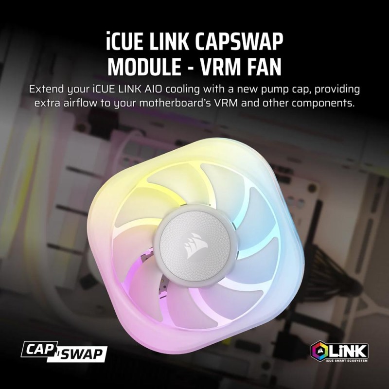 Corsair iCUE LINK VRM Fan CapSwap Module for iCUE LINK AIO Coolers ...