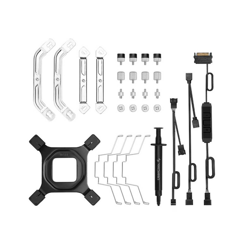 DEEPCOOL AS500 PLUS WH RGB CPU Heatsink and Fan, Dual 140mm — White ...