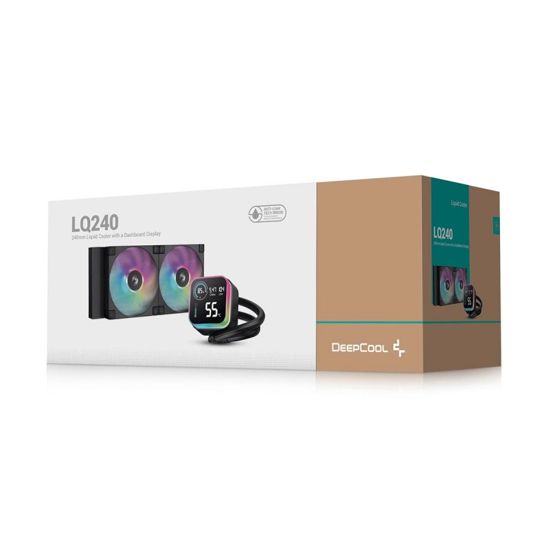 DEEPCOOL LQ360 ARGB AIO Liquid Cooler with Segment LCD Display, 360mm ...