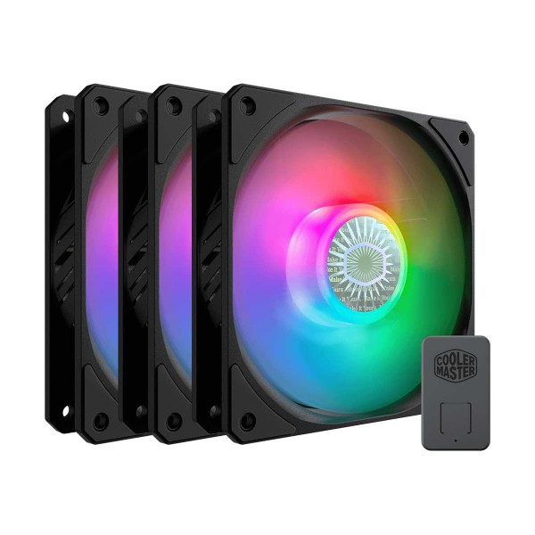 Cooler Master SICKLEFLOW 120 ARGB High Airflow ARGB Fan, 3 Pack with ...
