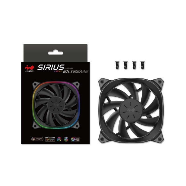 InWin SIRIUS EXTREME ASE120 ARGB ELITE High-Performance Fan, 120mm ...