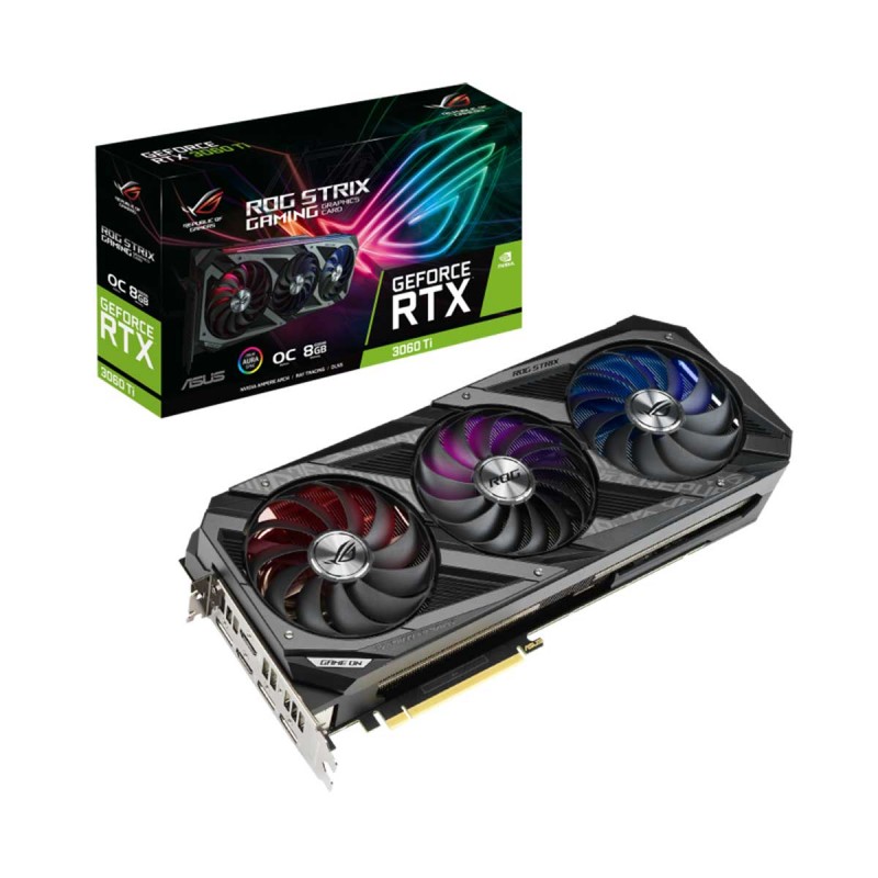 ASUS ROG STRIX GeForce RTX 3060 Ti GAMING OC Edition Graphics Card, 8GB