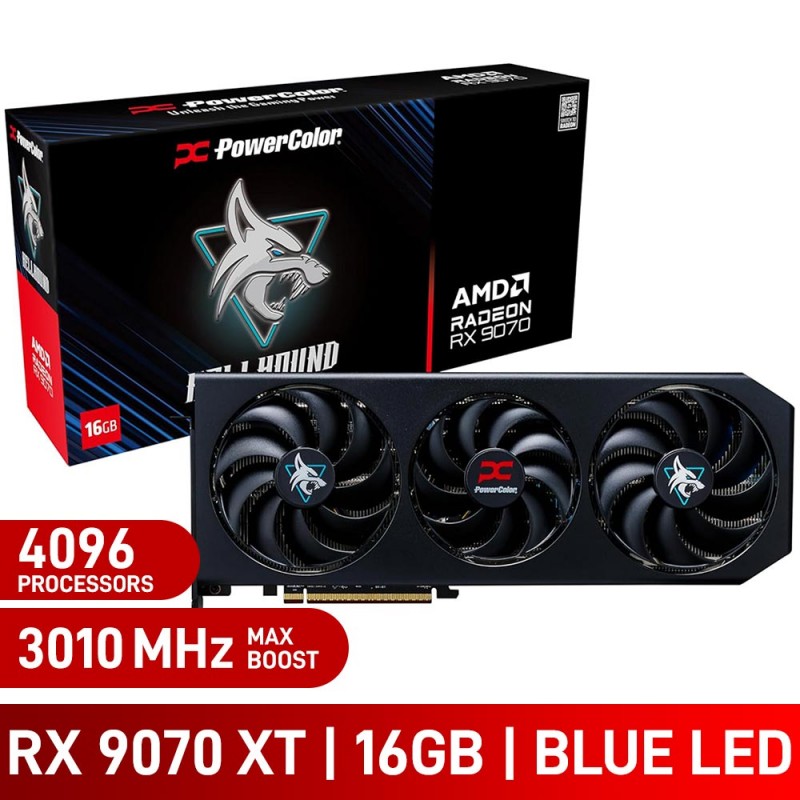 PowerColor HELLHOUND Radeon RX 9070 XT 16GB GDDR6 Graphics Card, 16GB ...