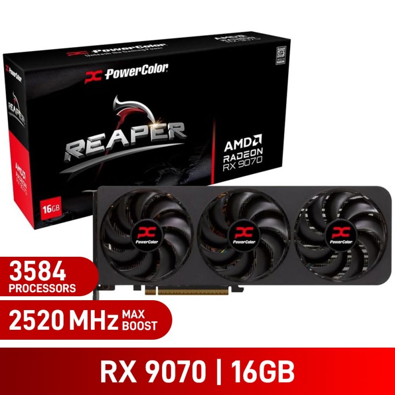 PowerColor REAPER Radeon RX 9070 16GB GDDR6 Graphics Card, 16GB — Best ...