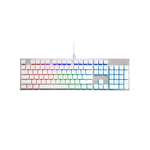 Cooler Master SK650 White Limited Edition Low Profile RGB Mechanical ...
