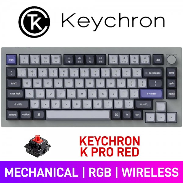 Keychron Q1 PRO QMK/VIA RGB Custom 75% TKL Mechanical Gaming Keyboard ...