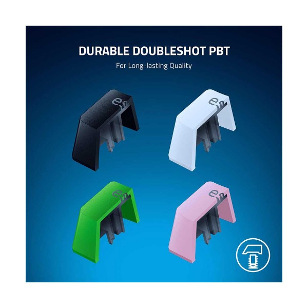 Razer PBT Double-Shot Keycap and Coiled USB Cable Upgrade Kit, 120 Keys ...