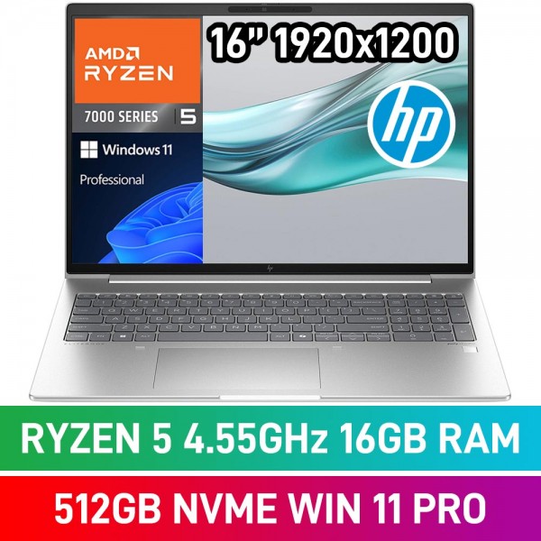 HP EliteBook 665 G11 A38H7ET Laptop — Ryzen 5 7735U / 16" WUXGA / 16GB ...