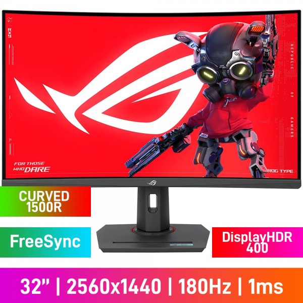 ASUS ROG STRIX XG32WCS WQHD (2560x1440) 1500R Curved Gaming Monitor ...