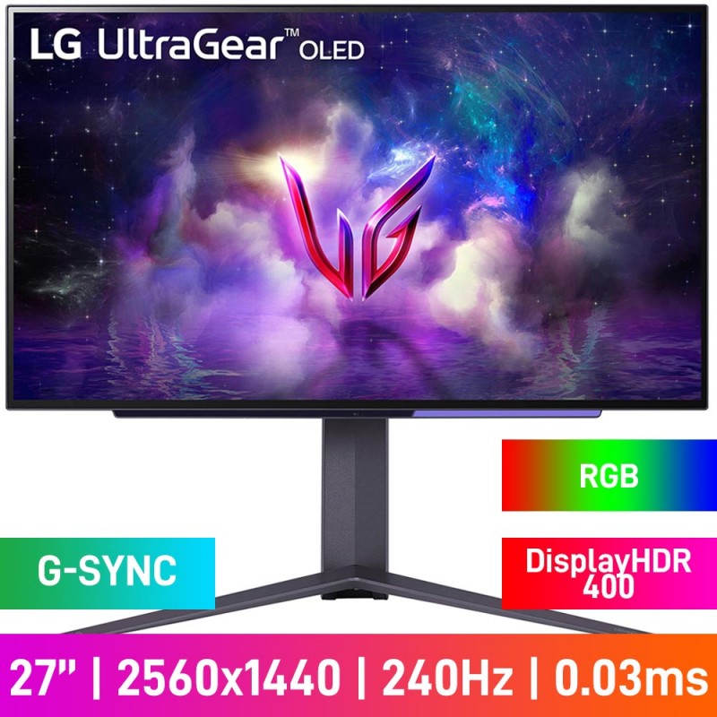 LG UltraGear 27GS95QE WQHD (2560x1440) Gaming Monitor with RGB Lighting ...