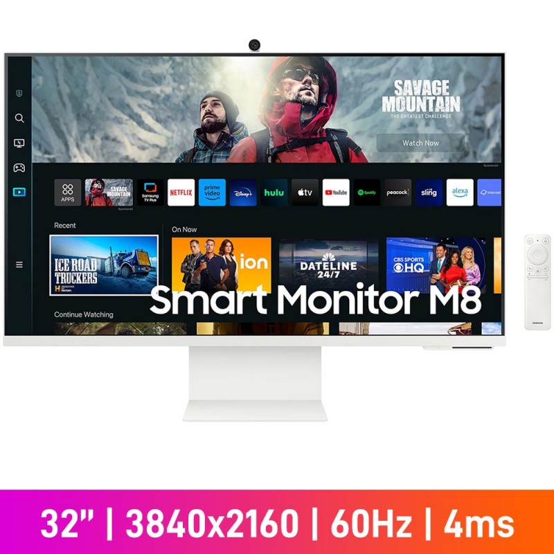 Samsung SMART MONITOR M80C 4K UHD (3840x2160) Monitor with Speakers ...