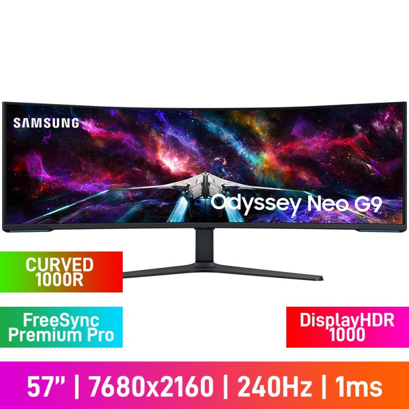 Samsung LS57CG952NUXEN Odyssey Neo G9 G95NC Dual-UHD 5K (7680x2160 ...