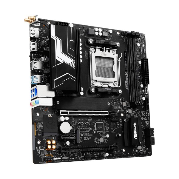 ASRock B850M-X WiFi, AMD B850 Chipset, Socket AM5, Micro ATX Desktop ...