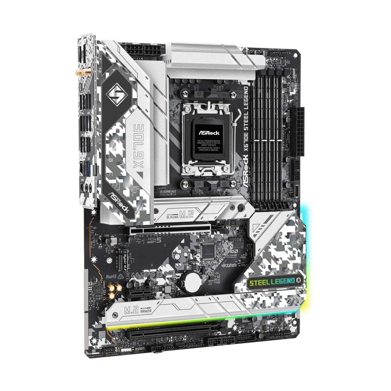 ASRock X670E Steel Legend with Wi-Fi, AMD X670 Chipset, Socket AM5, ATX ...