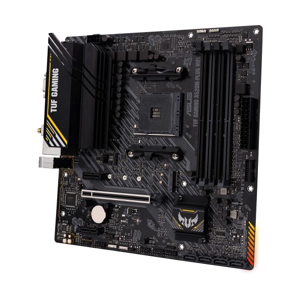 ASUS TUF GAMING A520M-PLUS WIFI, AMD A520 Chipset, Socket AM4, DDR4 ...