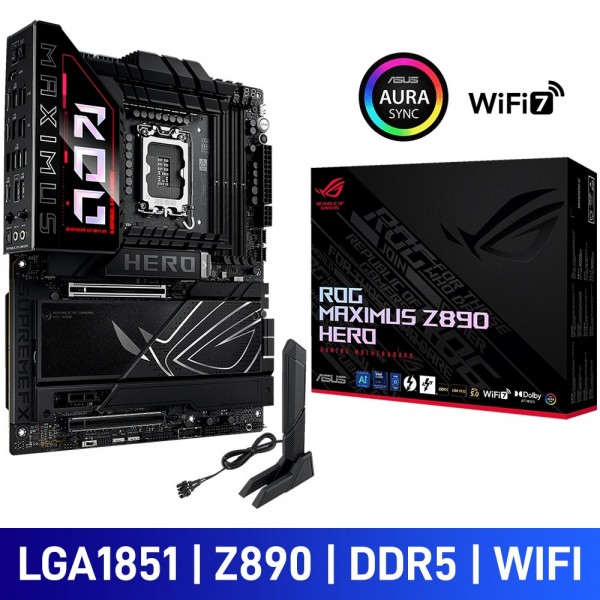 ASUS ROG MAXIMUS Z890 HERO with Wi-Fi, Intel Z890 Chipset, LGA1851 ...