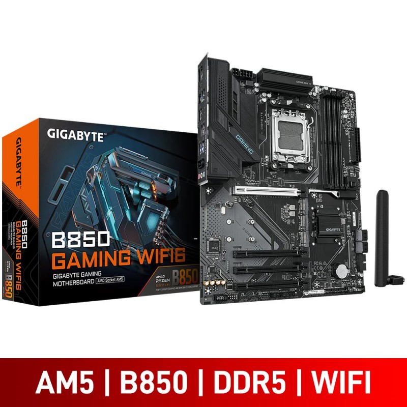 Gigabyte B850 GAMING WIFI6, AMD B850 Chipset, Socket AM5, ATX Desktop ...