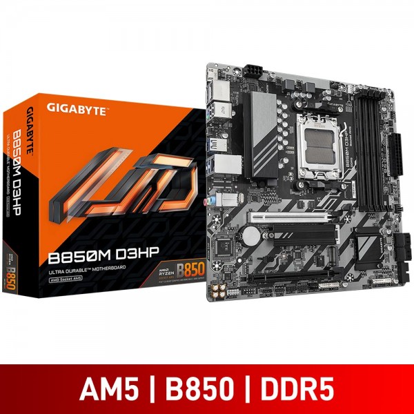 Gigabyte B850M D3HP, AMD B850 Chipset, Socket AM5, Micro ATX Desktop ...
