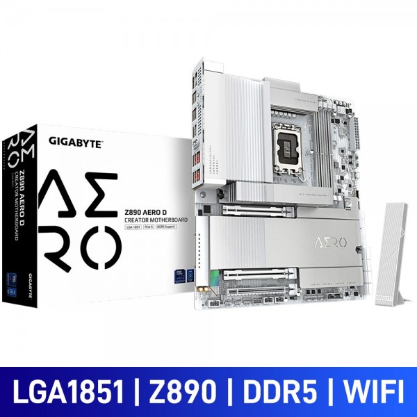 Gigabyte Z890 AERO D with Wi-Fi, Intel Z890 Chipset, LGA1851, DDR5, E ...