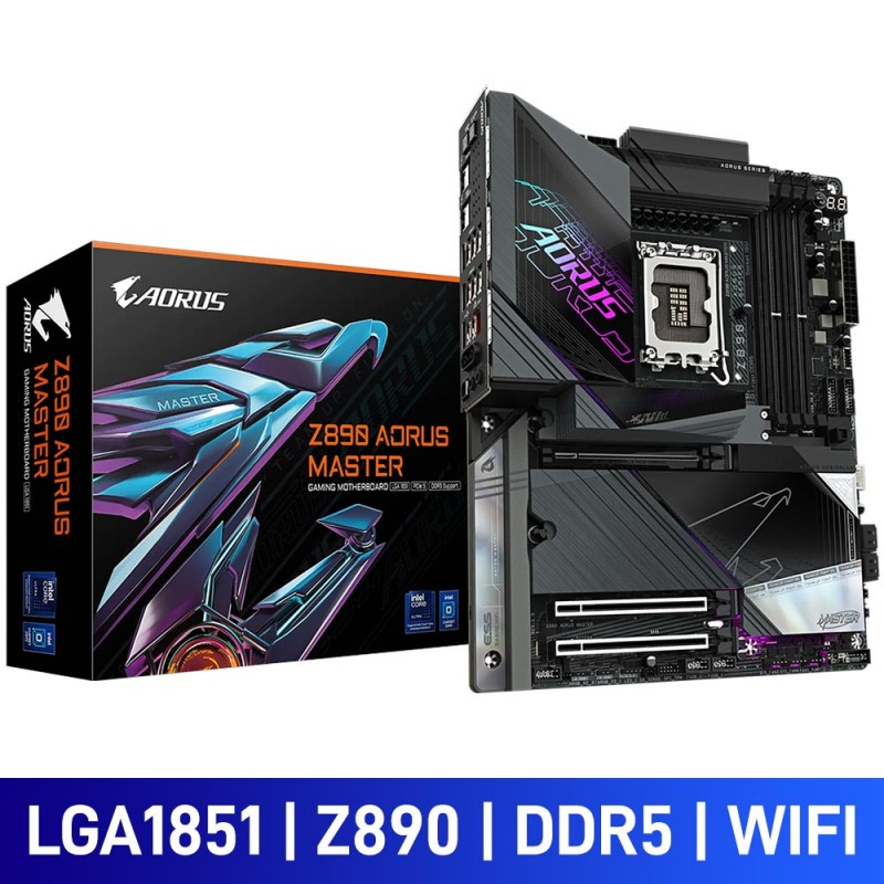 Gigabyte Z890 AORUS MASTER with Wi-Fi, Intel Z890 Chipset, LGA1851 ...