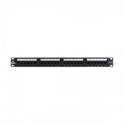 Linkbasic 24-Port Cat5e Rackmount Patch Panel, Keystone Type — Black ...
