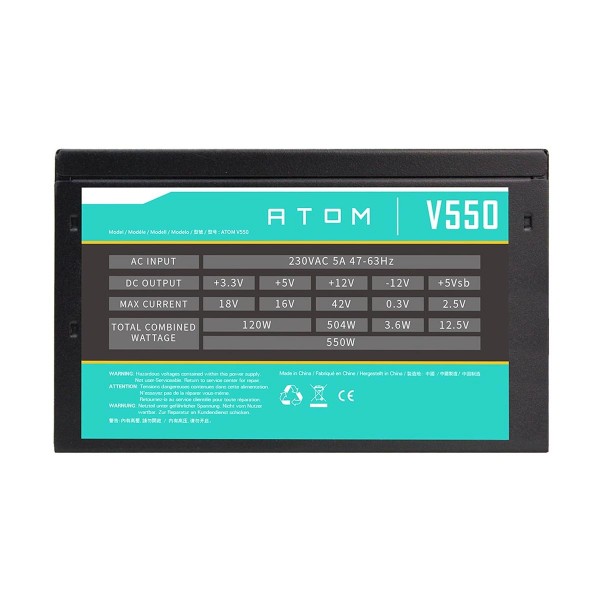 Antec Atom V Series V550 ATX PSU, 550w — Best Deals at Progenix — South ...