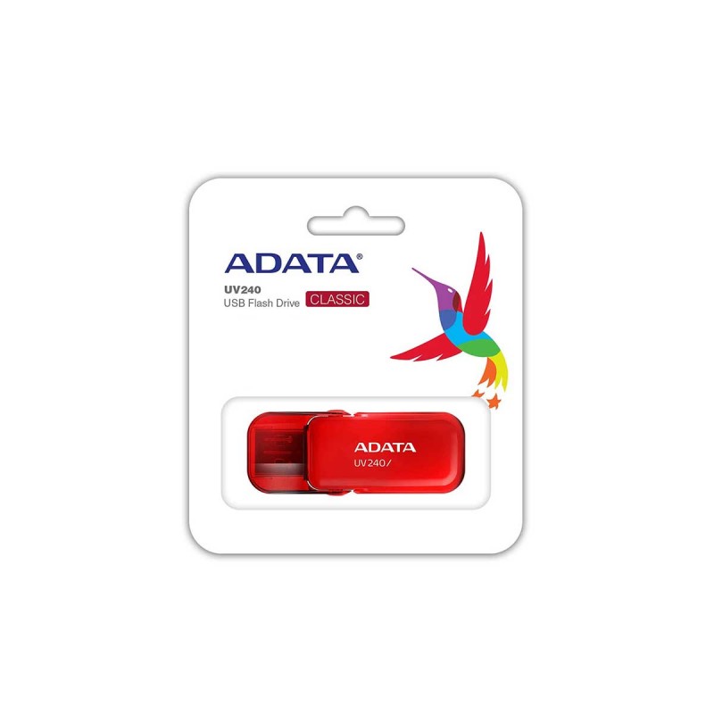 ADATA UV240 Flash Drive, Red, USB2.0, 32GB