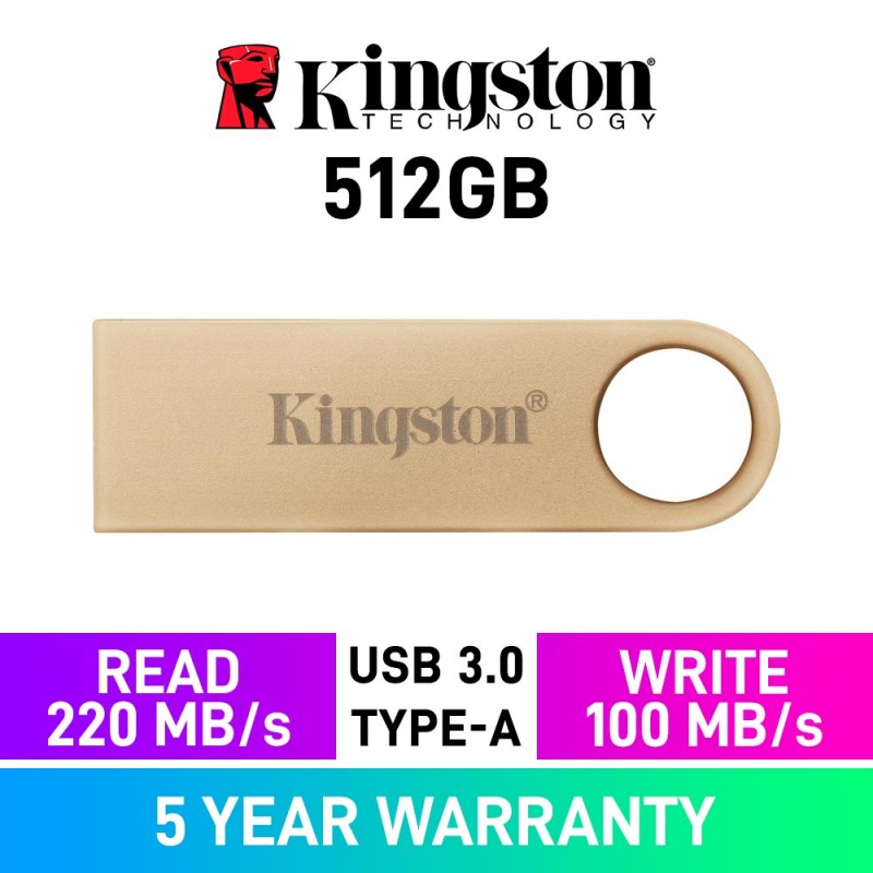 Kingston DataTraveler DTSE9 G3 Flash Drive, USB3.2, 512GB — Best Deals ...