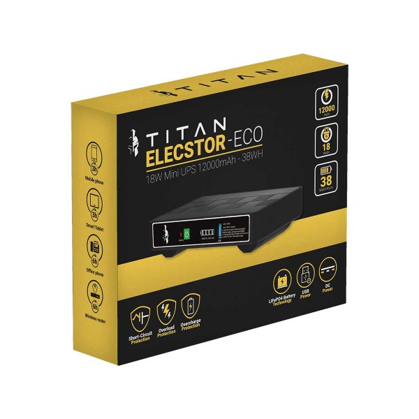 TITAN Elecstor 18W Mini Router UPS — 12000mAh / 38Wh — Best Deals at ...